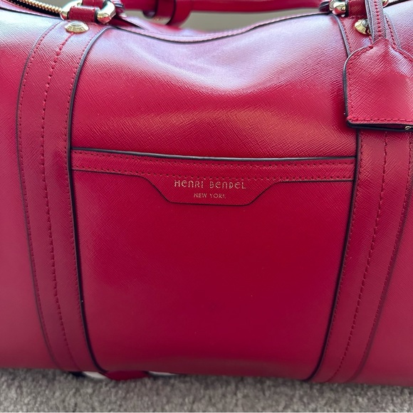 henri bendel | Bags | Henri Bendel West 57th Red Weekender Duffle ...